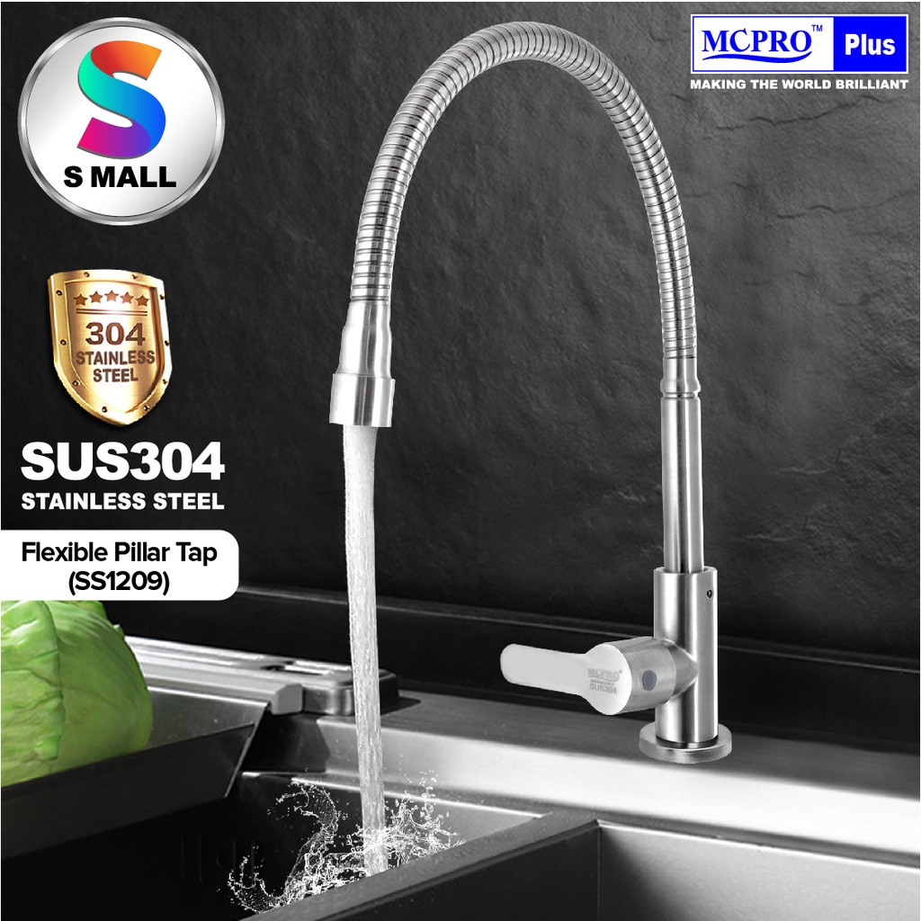 MCPRO Plus Stainless Steel SUS304 Kitchen Faucet FLEXIBLE PILLAR WATER ...
