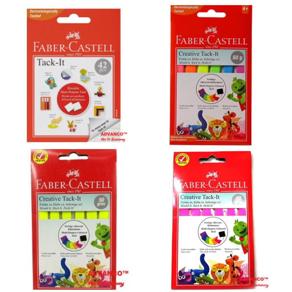FABER CASTELL TACK-IT REUSABLE MULTI-PURPOSE TACK (REUSEABLE ADHESIVE ...