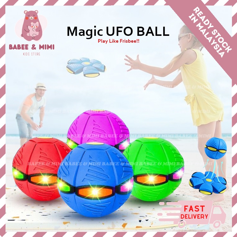 Stock Clearance!UFO Magic Ball 6 Light Frisbee Disc Flying Toys Flat ...