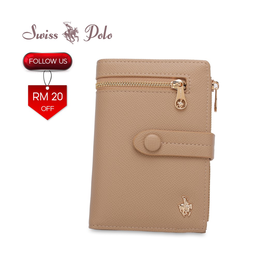 Swiss Polo Ladies Bifold Purse - Beige SLP 37-4 | Shopee Malaysia