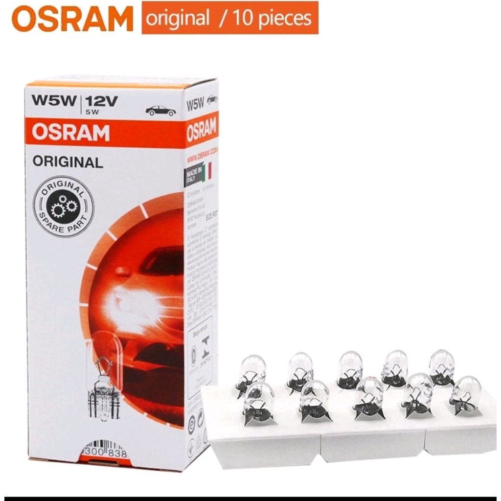 ORIGINAL Osram 4090 T10 12V 5W W5W Car Halogen Bulb - 2825 | Shopee ...