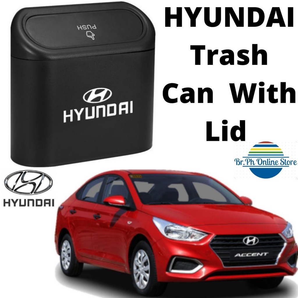 HYUNDAI Trash Can with Lid Leakproof Car Garbage Can Trash Bin ...