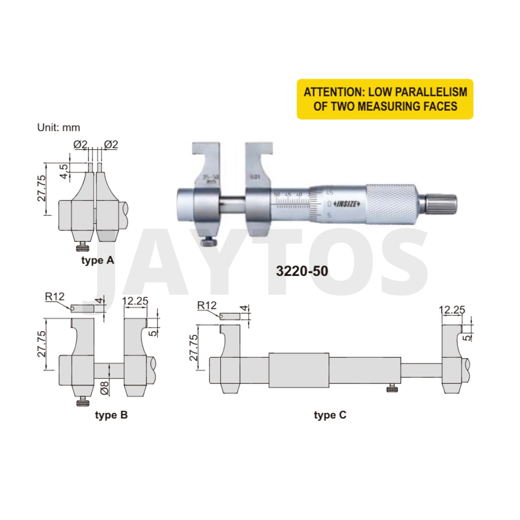 INSIZE INSIDE MICROMETER - INSIDE MICROMETER 3220-30 Range 5-30 mm ...