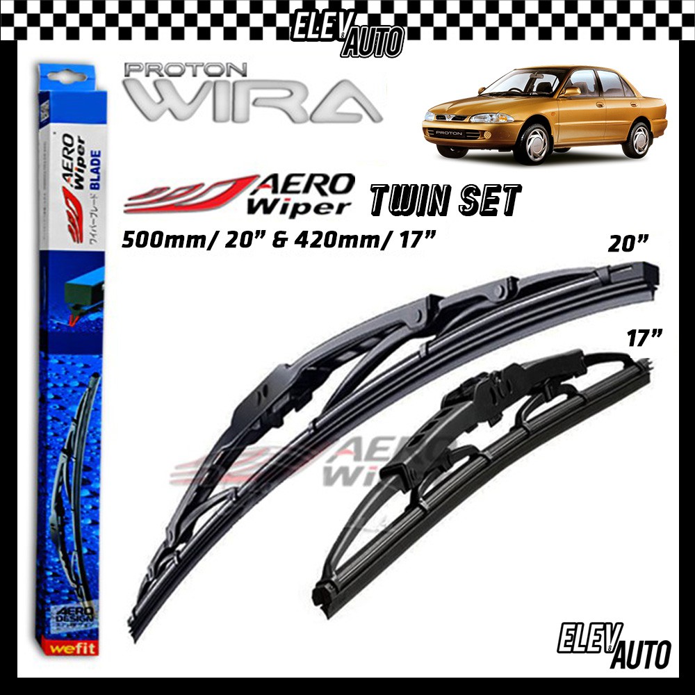 Proton Wira AERO Twin Set Wiper Blade VALUE Pack (17"/20") | Shopee Malaysia