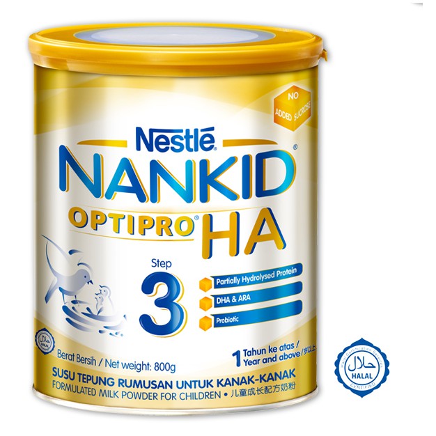 Nestle Nankid Optipro HA Stage 3 Hypoallergenic (800g) | Shopee Malaysia