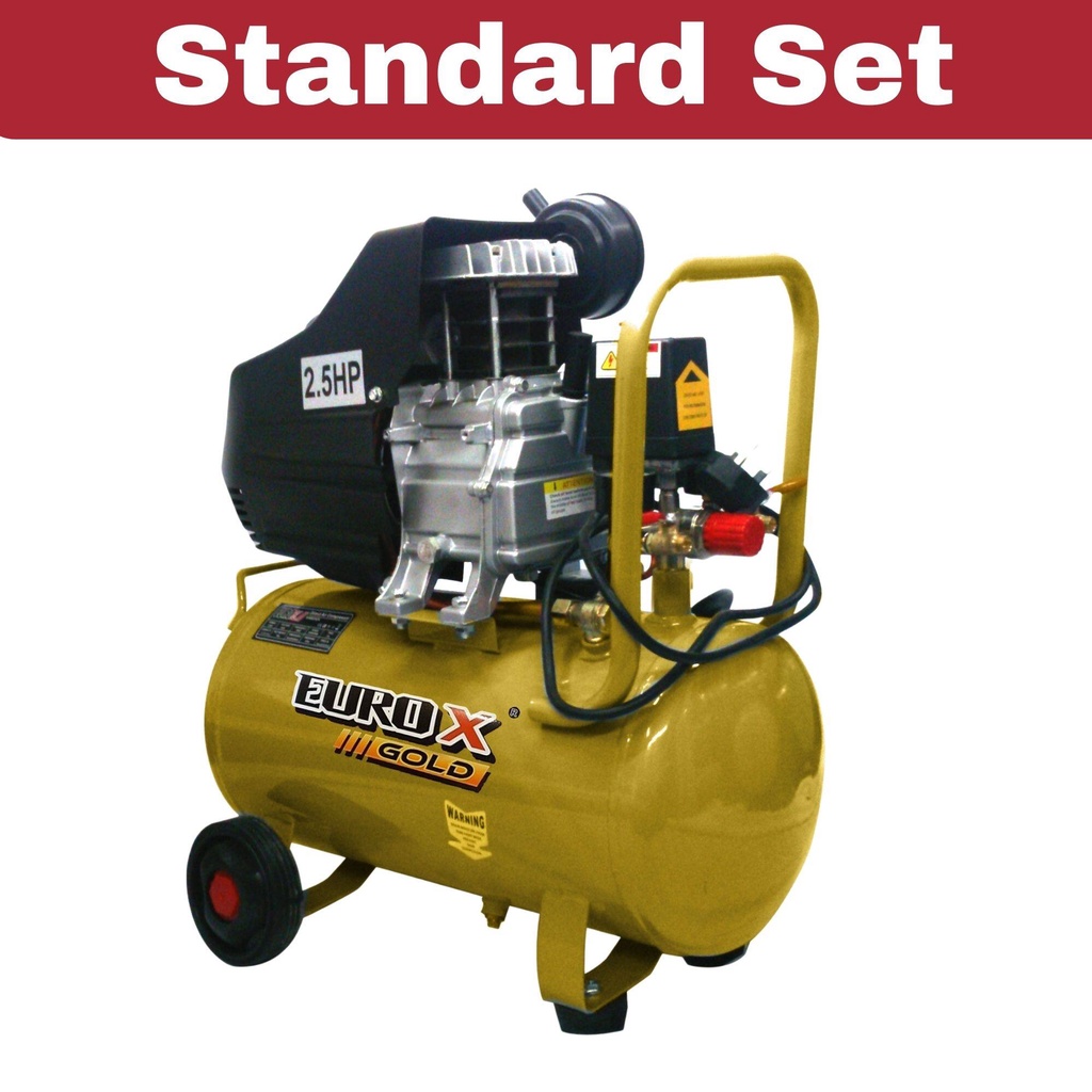 PROWOOD EUROX GOLD EAW2524 Air Compressor Combo Set 24L 2.5HP 240V 8 Bar Air Gun Compressor ...