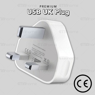 UK Plug 3 Pin USB Plug Adapter Charger Power Plug Wall Socket USB Port ...