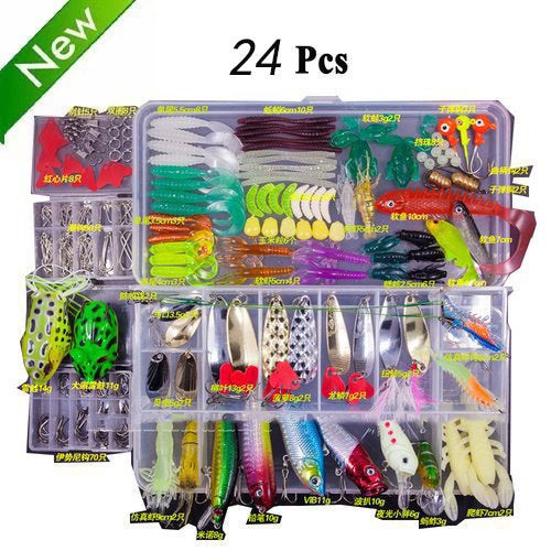 [LUC] New Affordable Bait Set 18/24 Piece Minnow Stacker Shovel Hook ...