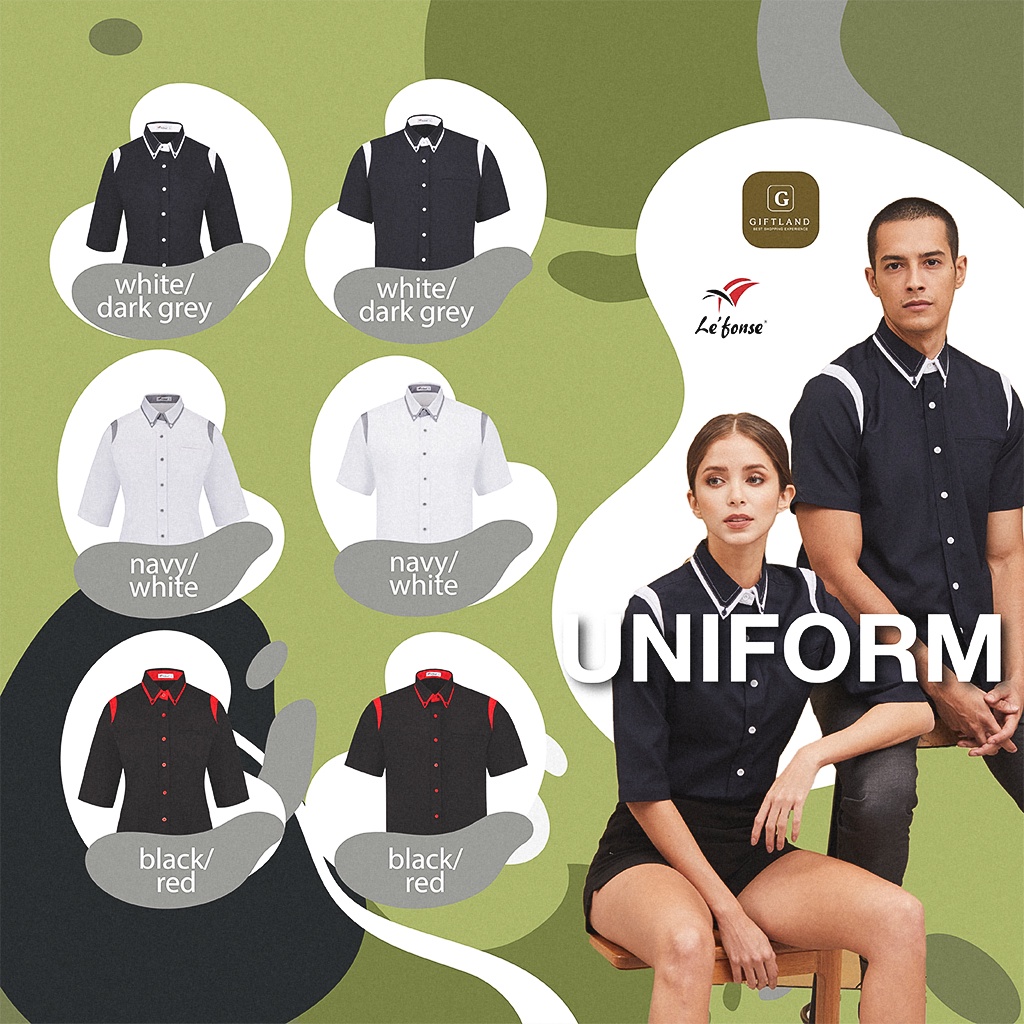 LeFonse Male/Female Corporate F1 Uniform Chef Team Baju Korporat Lelaki ...