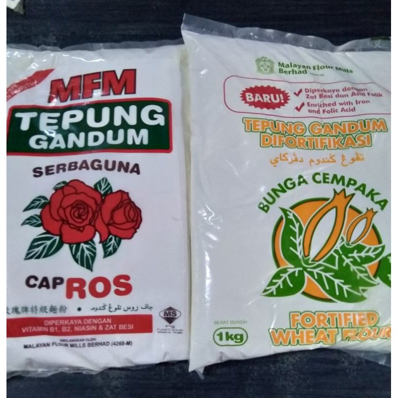 🔥 READY STOCK 🔥 Tepung Gandum Ros & Cap Bunga Cempaka/Wheat Flour ...