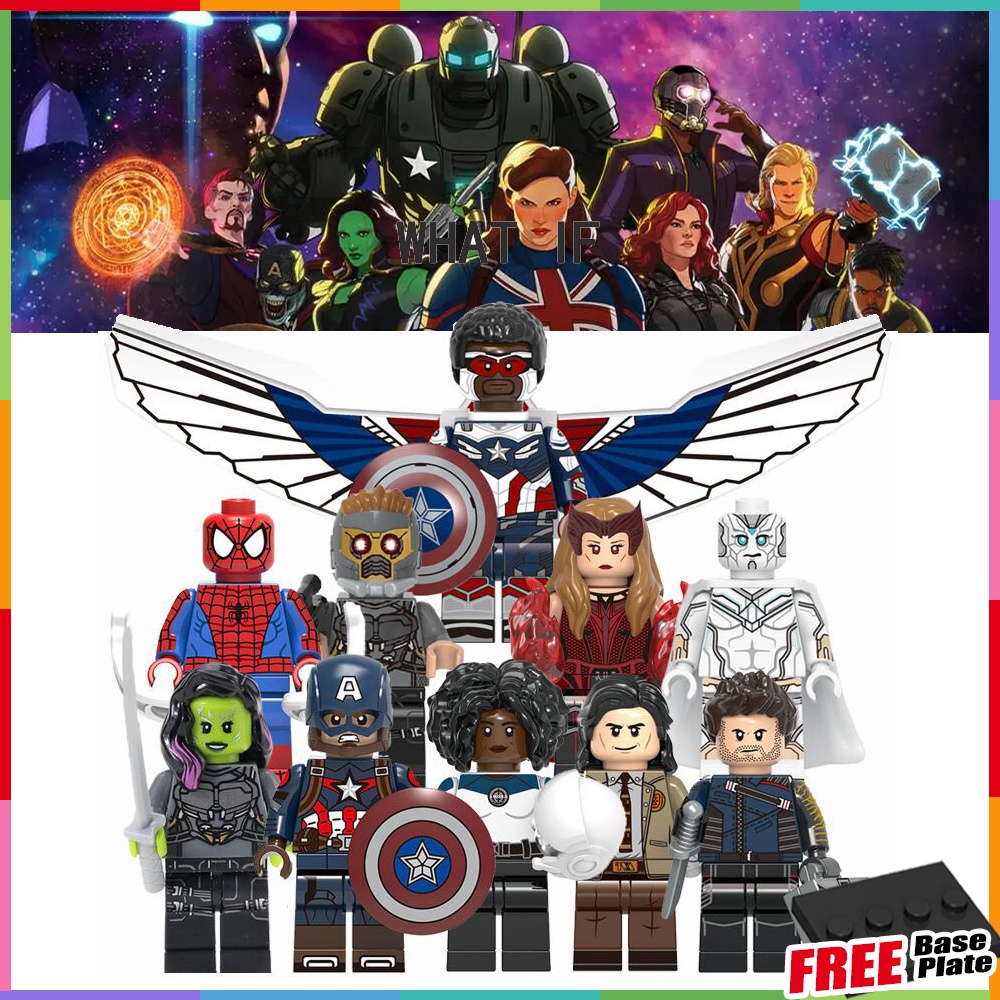 Marvel Minifigures New Captain America Scarlet Witch Vision Monica ...