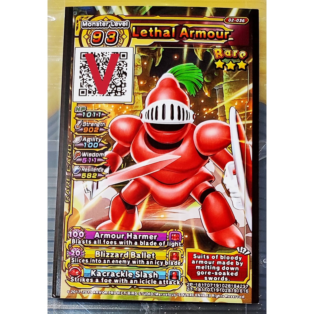 Dragon Quest (MY Ver.S2) Lethal Armour 3🌟 Monster Rare Card | Shopee ...