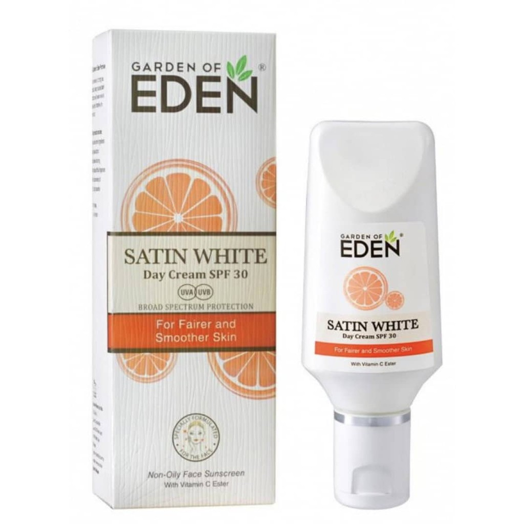[FREE VIT. E SERUM]EDEN SATIN WHITE DAY CREAM SPF 30 40G / SATIN WHITE ...