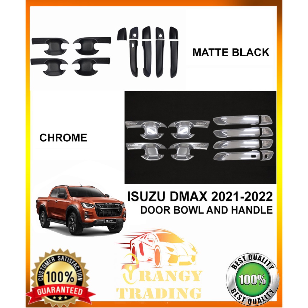 Isuzu DMAX 2021 to 2023 BOONDOCK Door bowl and handle cover matte black / chrome 2022 | Shopee ...