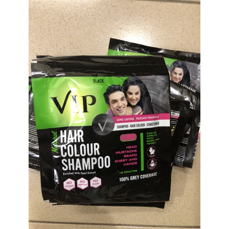 VIP HAIR COLOUR BLACK DYE 20ml | Shopee Malaysia
