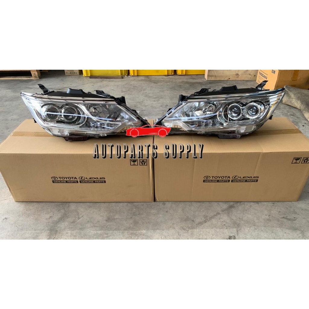 ORIGINAL TOYOTA CAMRY HYBRID 2015 - 2018 AVV50 HEAD LAMP RH / LH (TWO PROJECTORS) | Shopee Malaysia