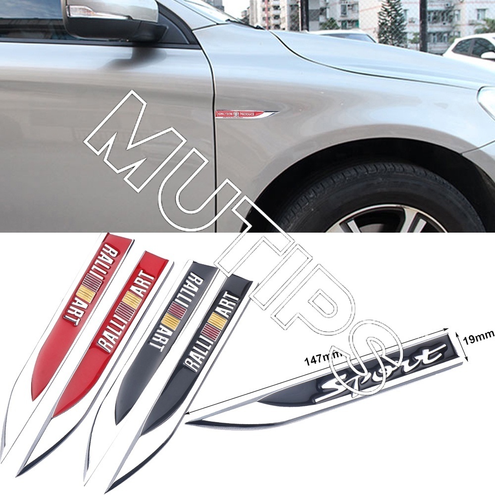 Volkswagen 2PCS 3D Metal Car Logo Blade Fender Side Label sticker ...
