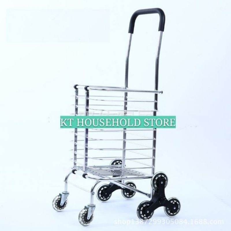 KT WARE 8 wheel aluminium shopping cart / market trolley /troli pasar ...