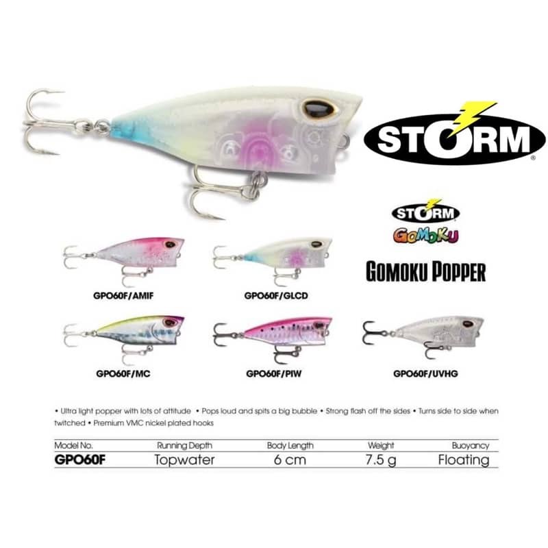 STORM Gomoku Popper GPO60F 6cm Lure | Shopee Malaysia