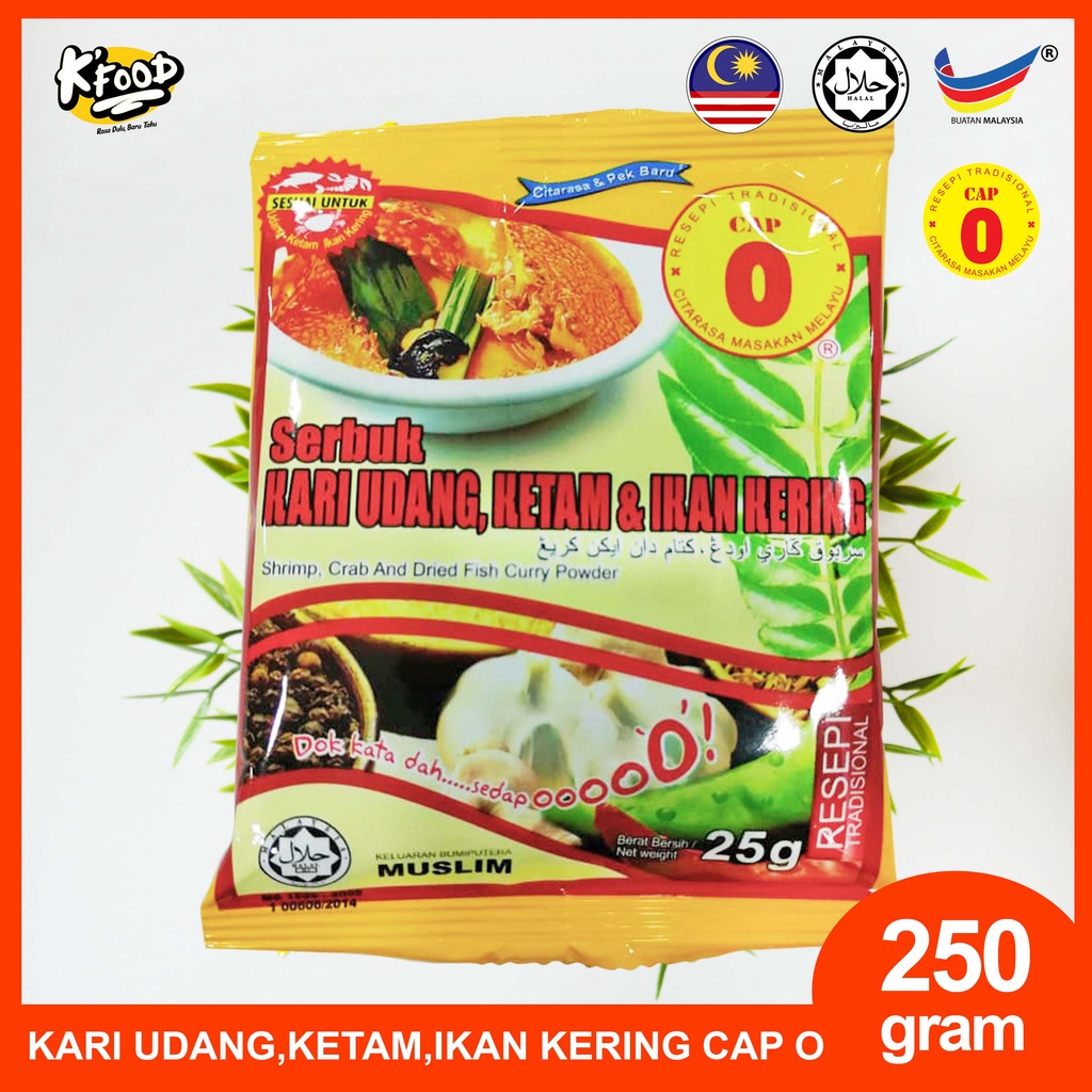 CLEAR STOK Rempah Kari Cap O Serbuk Original Kedah 250g | REMPAH KEDAH ...