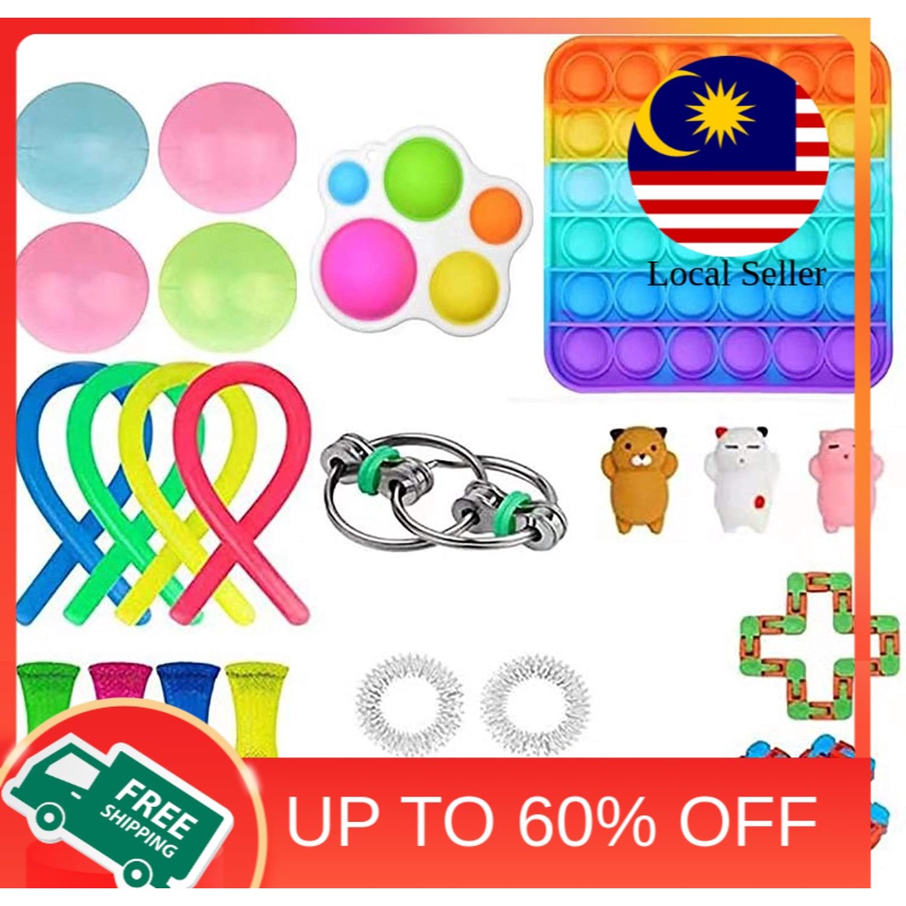24 Pcs Fidget Toy Set, Cheap Sensory Fidget Toys Pack for Kids or Adults, Figetget Toys Pack ...