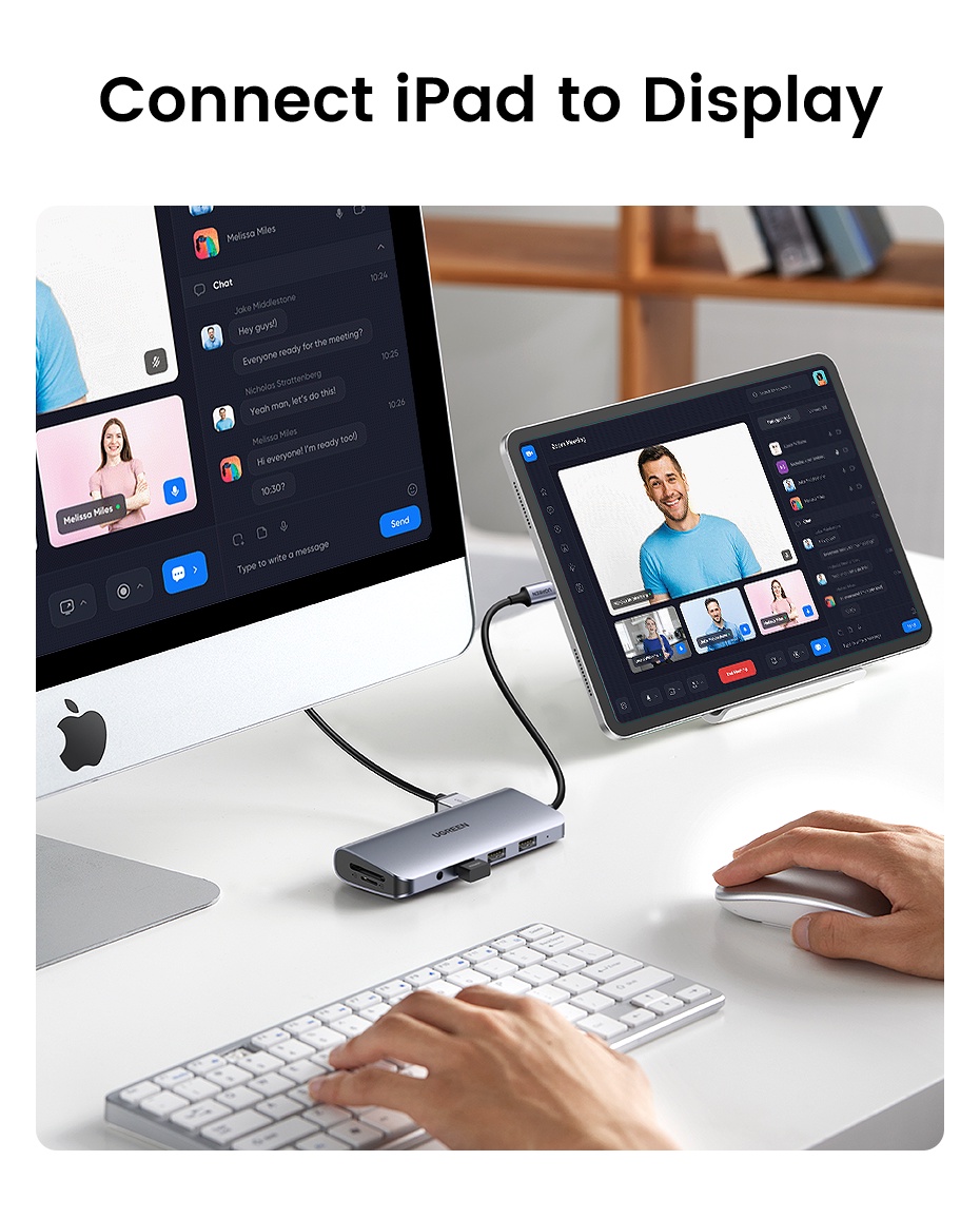 【Dual Display HUB】 UGREEN USB C Hub 10 in 1 Type C Hub with Ethernet 4K ...