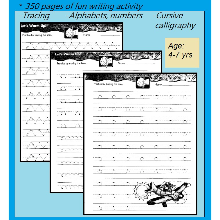 Cursive Writing Alphabet ABC & Number Writing Worksheet The Complete ...