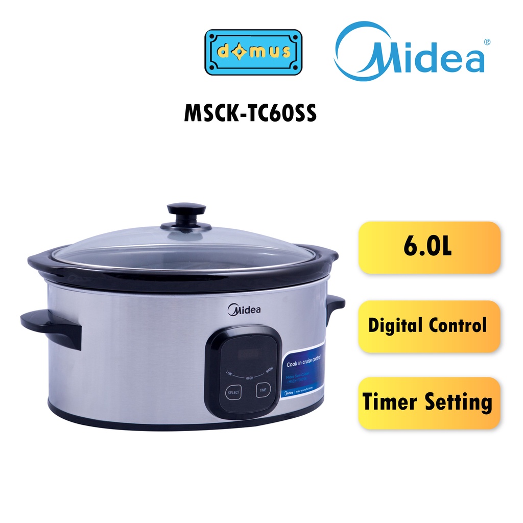Midea Slow Cooker (6L) MSCK-TC60SS | Shopee Malaysia