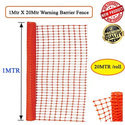 1M X 20 METER WARNING BARRIER FENCE ORANGE NETTING (20M Per Roll ...
