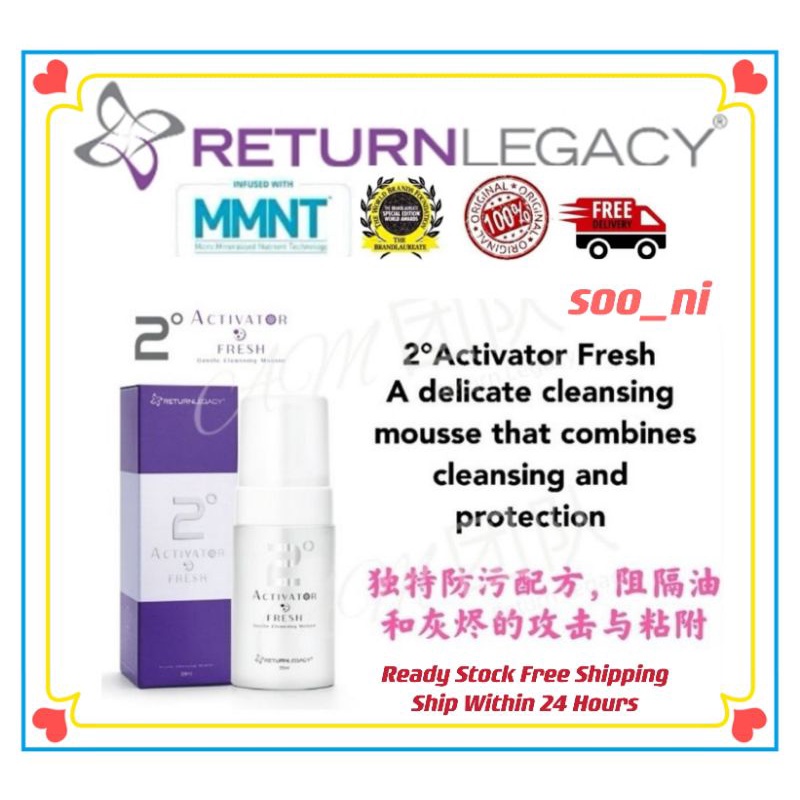 🚚 Free Shipping /Ready stock Return Legacy REOXlife Fresh Activator Gentle Cleansing Mousse ...