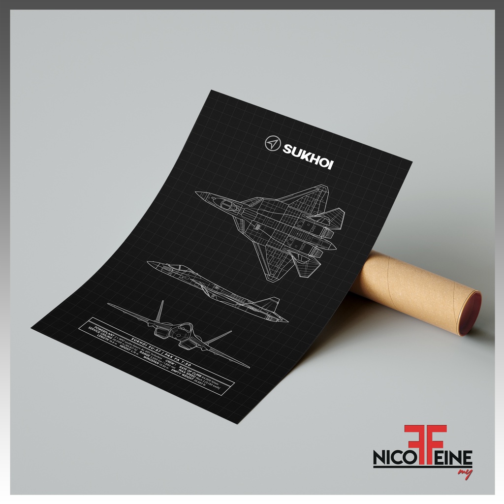 [Poster Only] Sukhoi SU 57 PAK FA T50 Top Gun Maverick Air Force ...