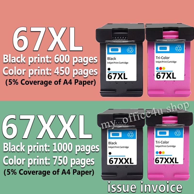 HP 67 ink HP 67XL black HP67XL refillable ink cartridge Compatible for ...