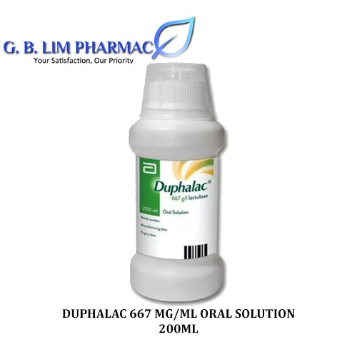 Abbott Duphalac Oral Solution 667mg/ml Lactulose Oral Solution 200ml One Bottle (EXP: 28-FEB ...
