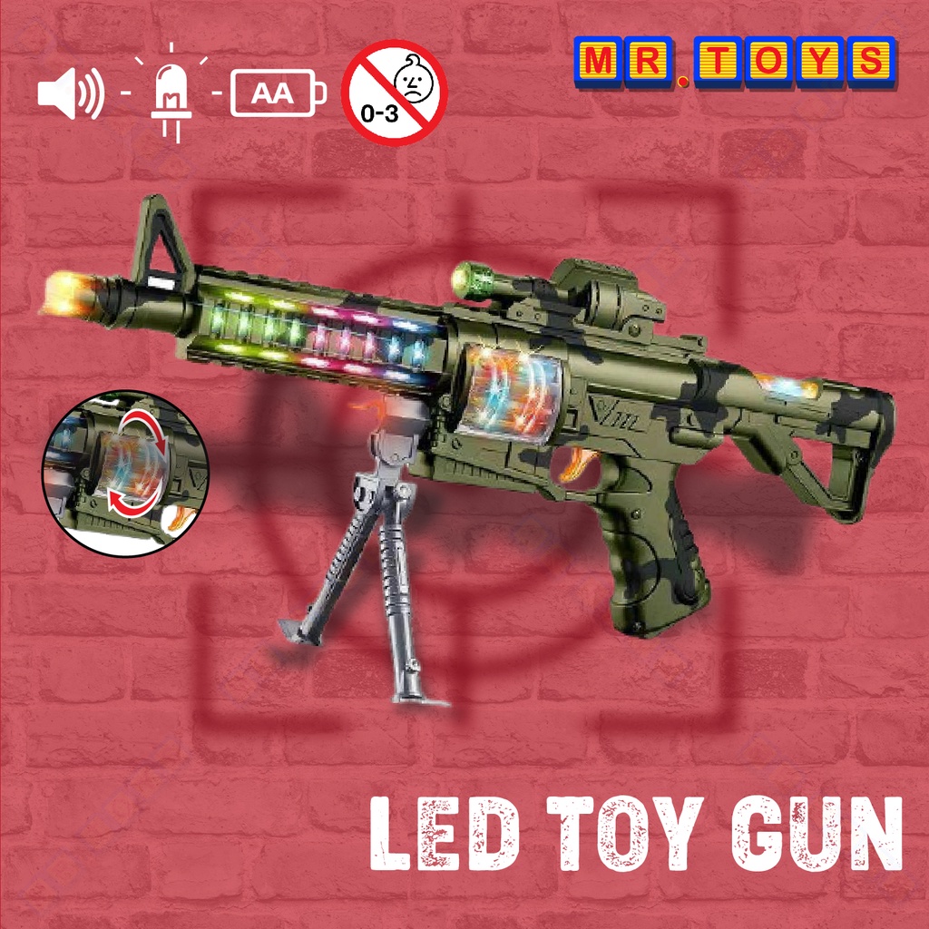 Electric Toy Machine Gun Pistol Special Force Iron with Music and Light ...
