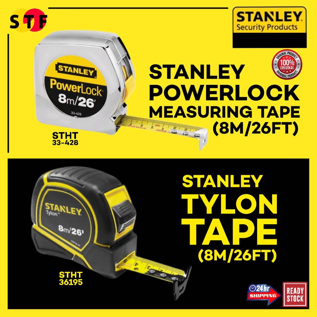 Stanley Measuring Tape Power Lock 33-428 / Stanley Tylon Measuring Tape ...