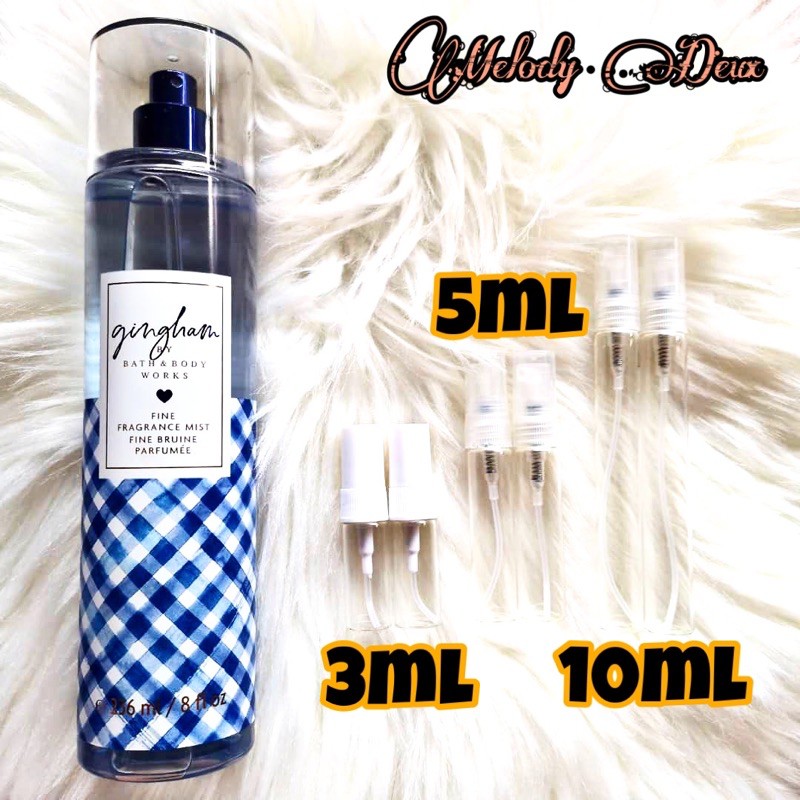 🔥 GINGHAM FRAGRANCE MIST🔥 (TRIAL) 3 ml 5ml & 10ml | Shopee Malaysia