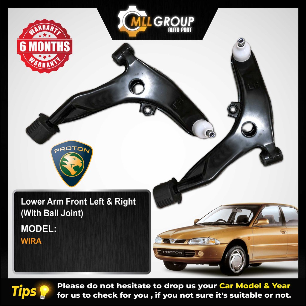 (MLL) PROTON WIRA LOWER ARM FRONT LEFT & RIGHT - (WITH BALL JOINT ...