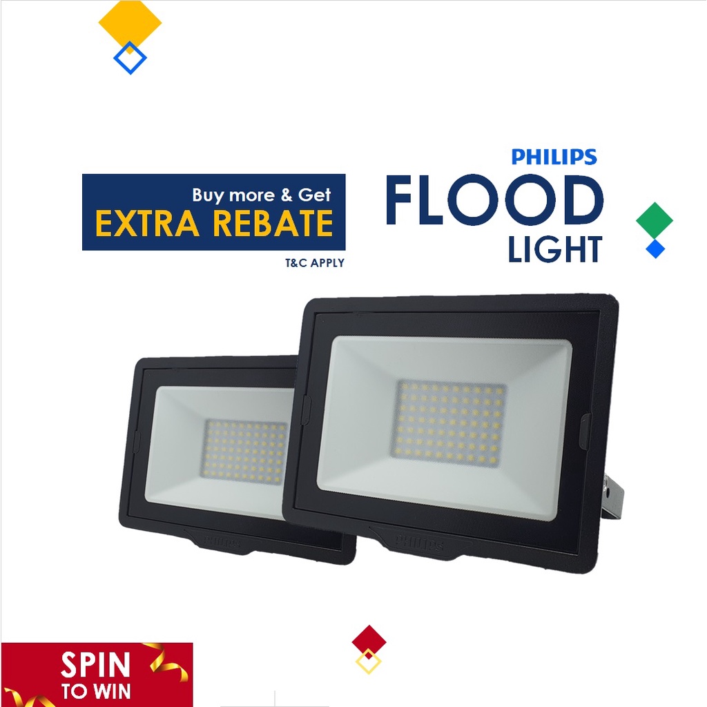 Philips LED FloodLight Essential SmartBright 10W,20W,30W,50W | Shopee Malaysia