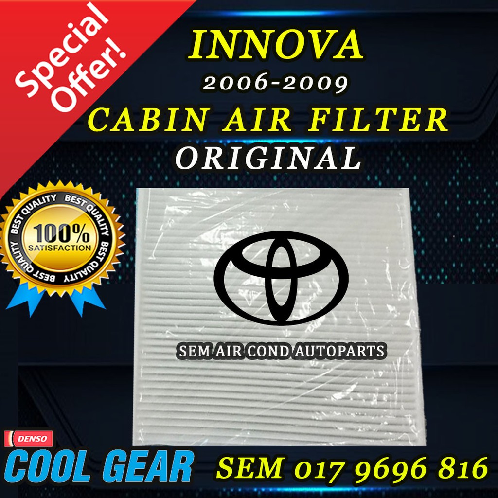 TOYOTA INNOVA 2006-2009 YEAR ORIGINAL COOL GEAR CABIN AIR FILTER (CAR ...