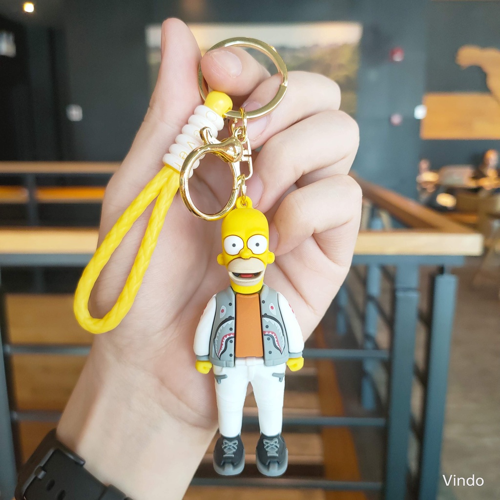 New Anime The Simpsons Figure Keychain Sports Sweater Backpack Keychain ...