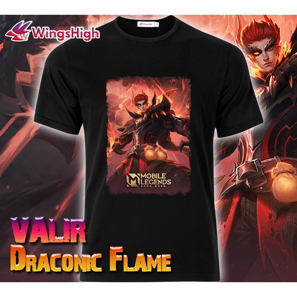 Mobile Legends T-shirt Heroes Valir and All Skin Round Neck Short ...
