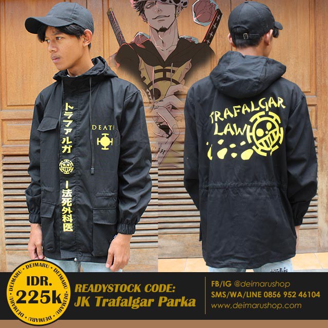 One Piece Anime Jacket OP Trafalgar Law Parka - JK Trafalgar Parka ...