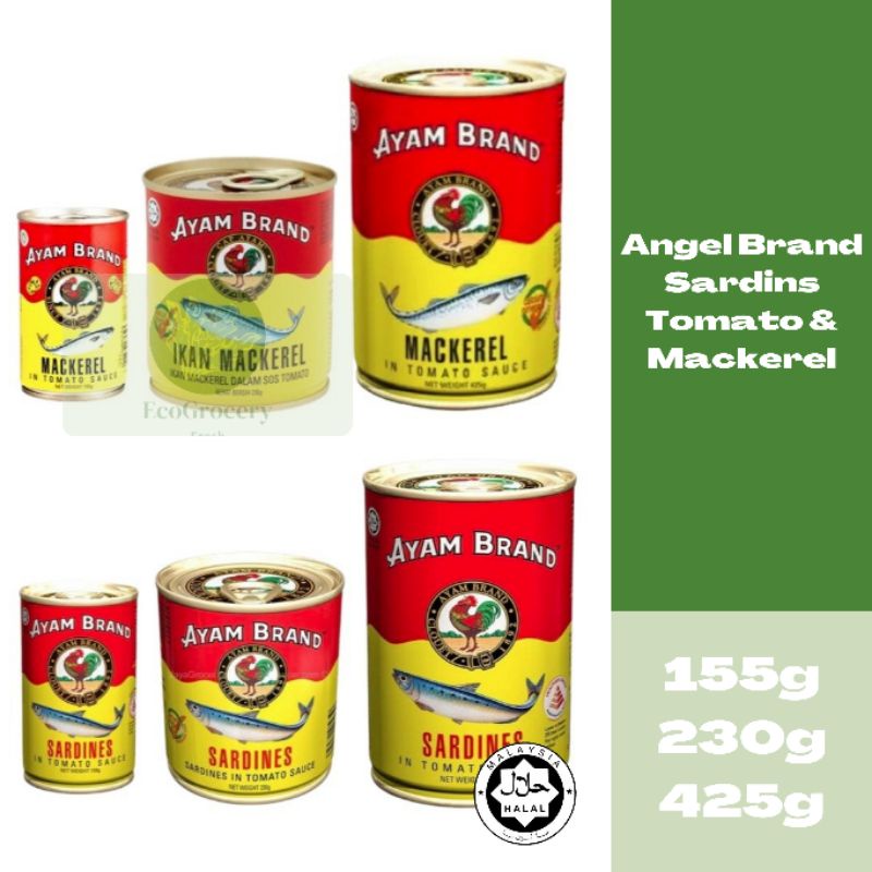 JAMIN HALAL ADA COP HALAL 155G | 230G | 425G Sardine Ayam Brand Sardins ...