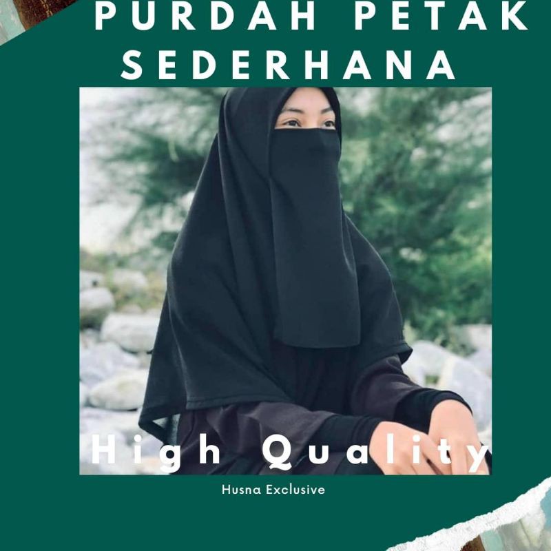 🏧READY STOCK🏧 HOT ITEM PURDAH PETAK SEDERHANA HITAM BERKUALITI BY HUSNA ...