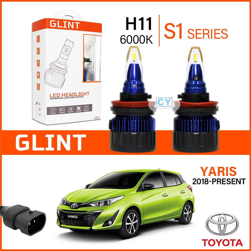 GLINT S1 Series Car LED Headlight Bulb - H11 9005 TOYOTA YARIS 2018 ...