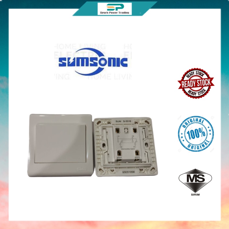 INTERMEDIATE SWITCH SOCKET -S-3316 SUMSONIC🔥🔥 | Shopee Malaysia