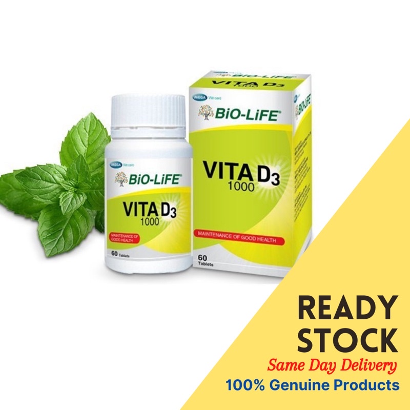 BIO-LIFE VITA D3 1000 IU 60S/60S X 2 VITAMIN D3 [READY STOCK] | Shopee ...