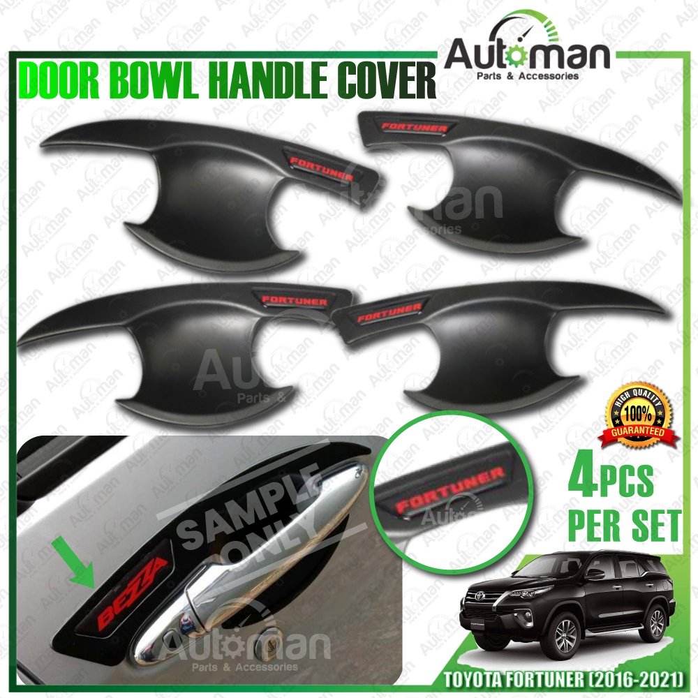 Toyota Fortuner 2016 - 2021 Door Handle Inner Bowl Inserts Cover Matte ...