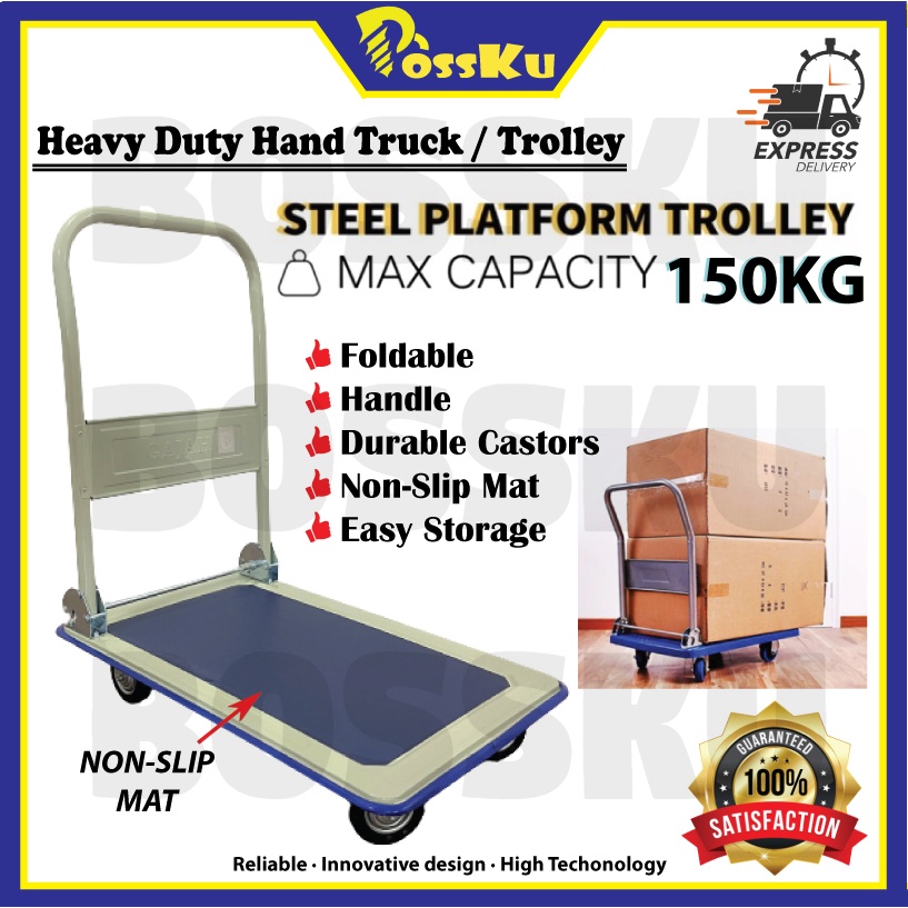 GAJAH Trolley Portable 150KG Steel Hand Truck Iron PVC Foldable Small ...