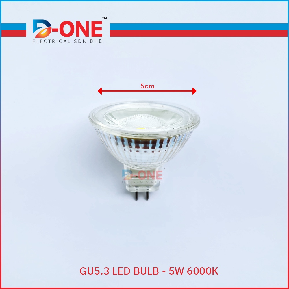 GU5.3(MR16) LED BULD - 240V 5W / 6W / 7W & GU 5.3(MR 16) HALOGEN BULB-12V 50W | Shopee Malaysia